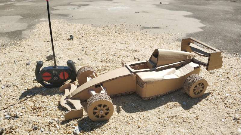 教你如何用纸板DIY制作F1遥控赛车模型,真的可以玩哦!