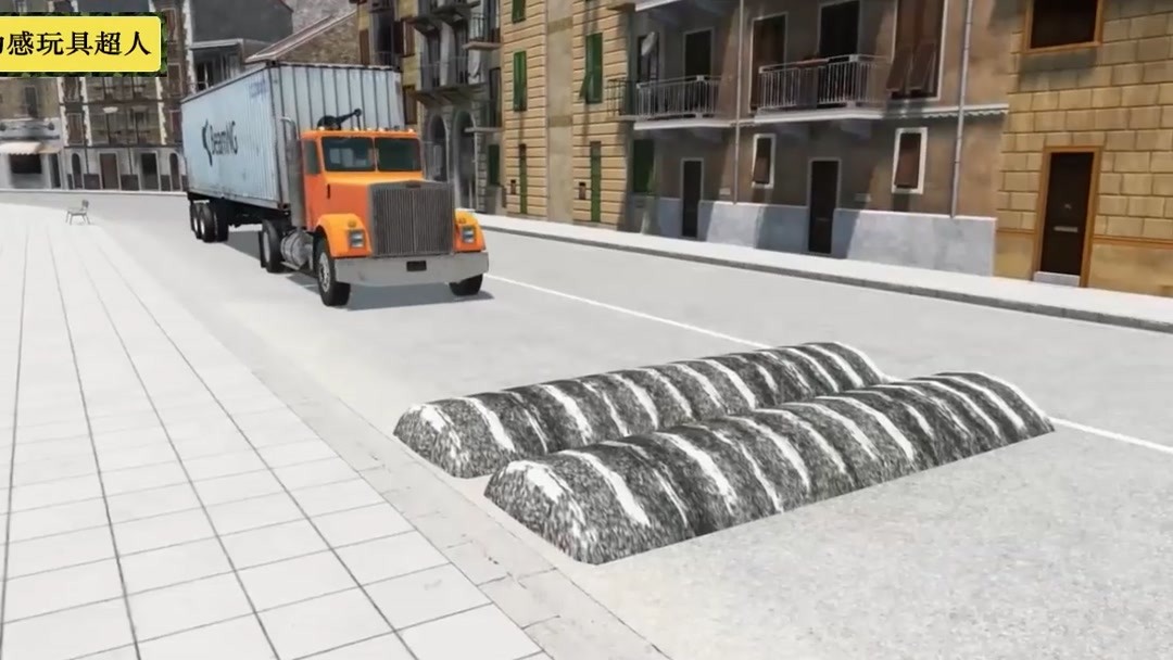 减速带测试车辆,大货车大卡车都来挑战