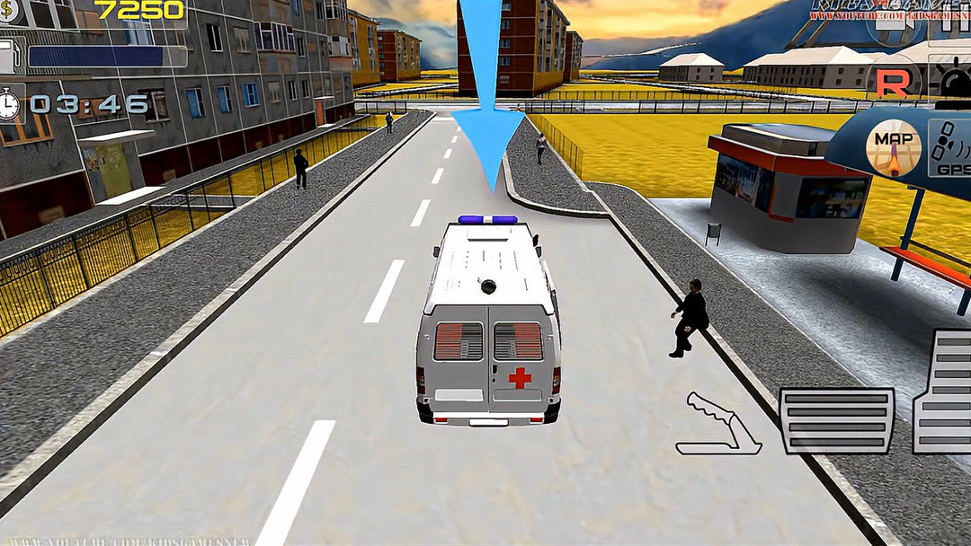 好玩的游戏:模拟驾驶救护车接伤者