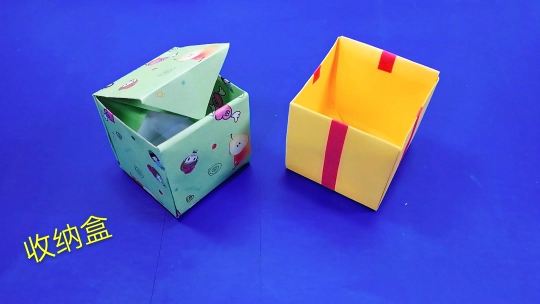 一张纸一分钟折一个简单又实用的收纳盒,非常简单一看就会