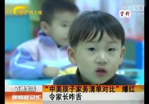 中美孩子家务清单对比爆红令家长咋舌