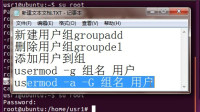 Linux命令groupadd+usermod+groups