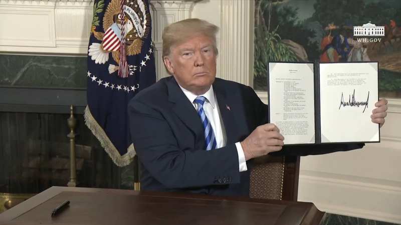 特朗普宣布美国将退出伊核协议