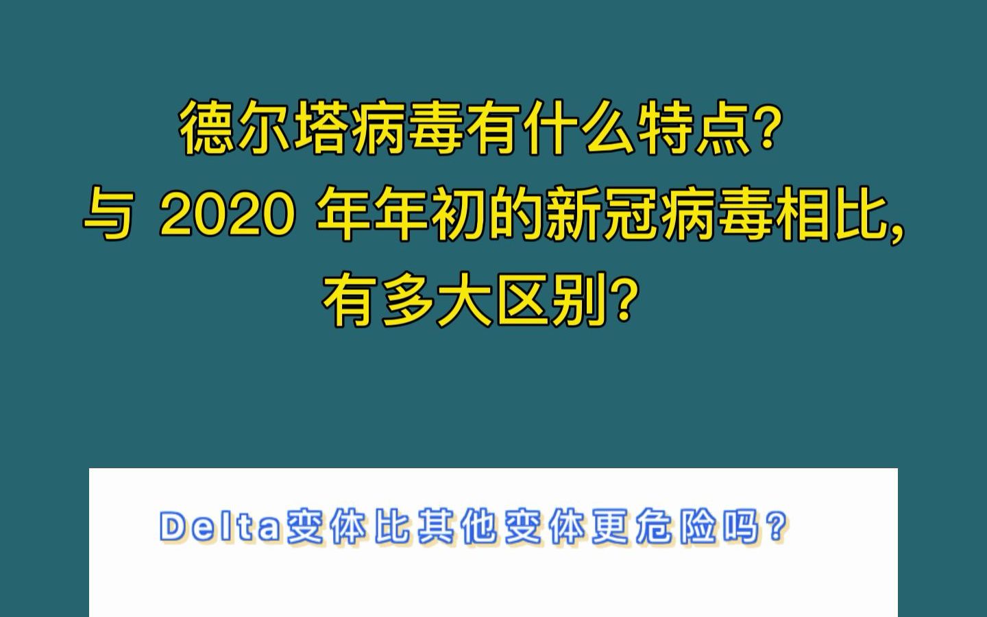 德尔塔病毒有什么特点?与 2020 年年初的新冠病毒相比,有多大区别?