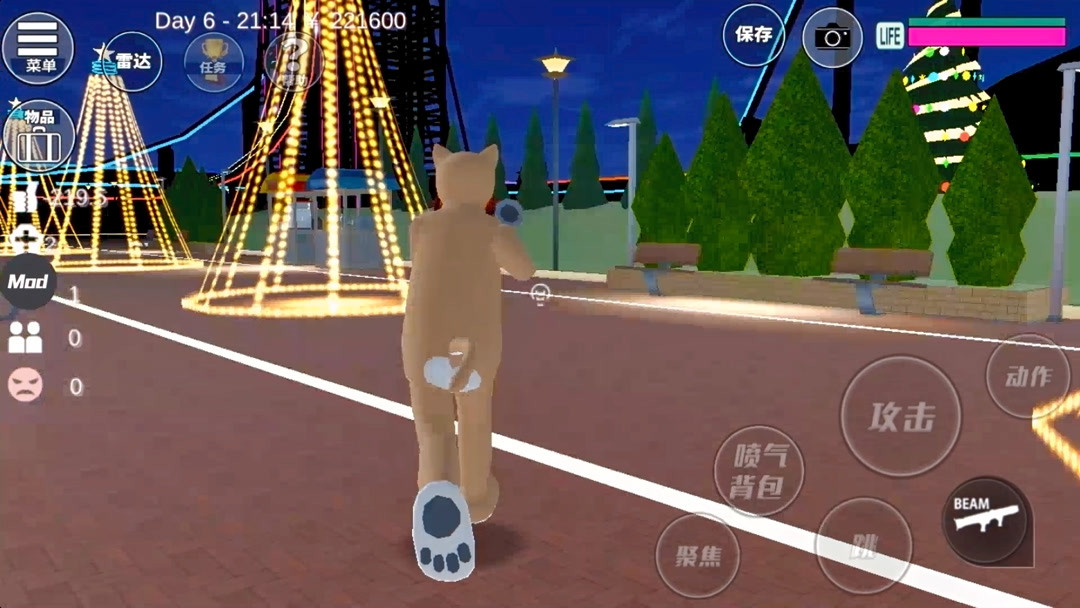 樱花校园模拟器:无颜在游乐场里面捣乱,还打算把摩天轮摧毁掉