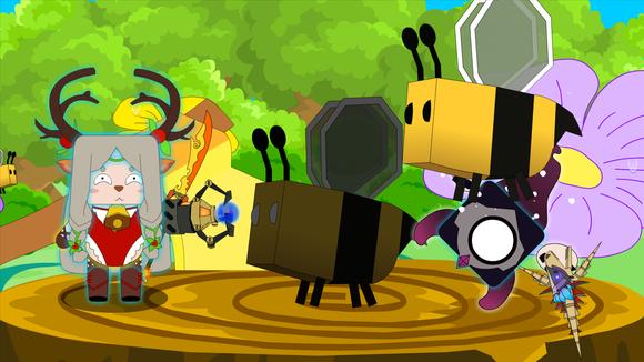 迷你世界格斗动画第416集:外星人被巨型蜜蜂叼住了