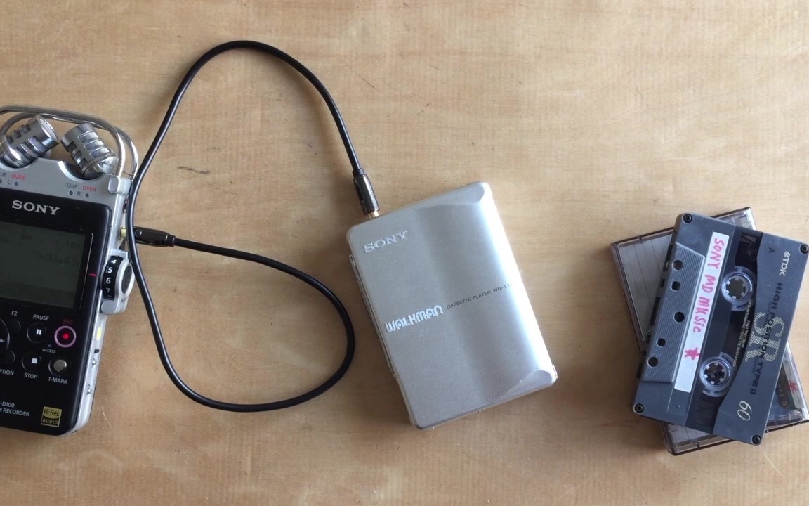 ...音乐 之 sony ex9磁带随身听对录到sony d100录音笔 模拟声还是数码声