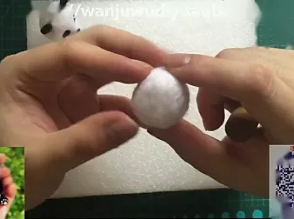 0006-橘子家手作【羊毛毡】【戳戳乐】熊猫视频教程(下)