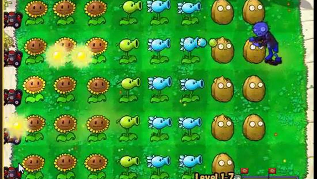 豌豆坚果墙怒战僵尸 植物大战僵尸无敌版游戏