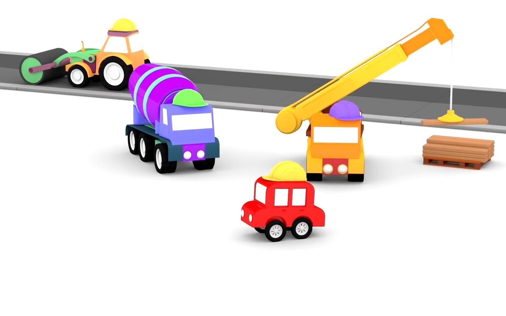 儿童卡通车动画 早教启蒙视频 工程车动画片大全