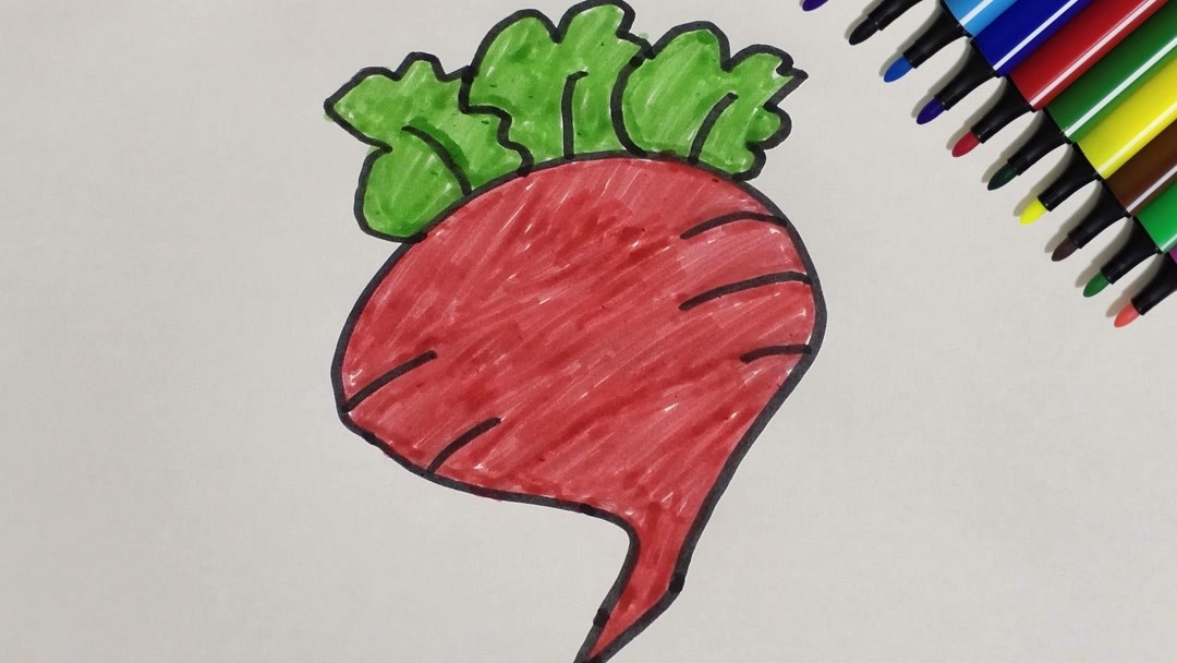 儿童简笔画零基础教程大全 红萝卜