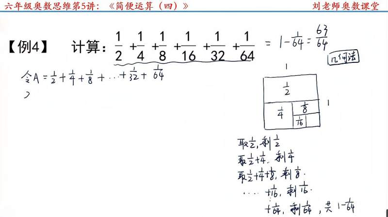 小升初数学思维第5讲:简便运算(四)例4,数形结合解决必考难题