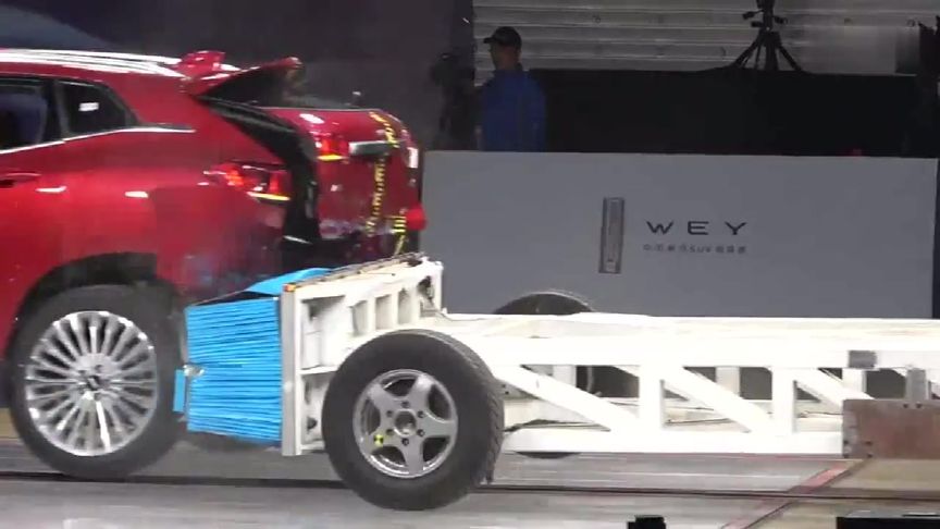 WEY P8追尾碰撞测试!大家看着怎么样