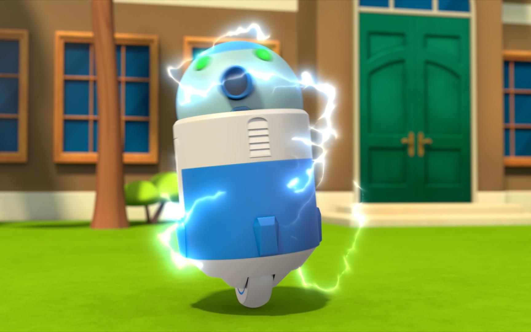 机器人被网球击中后发生故障,双眼变红不受控制