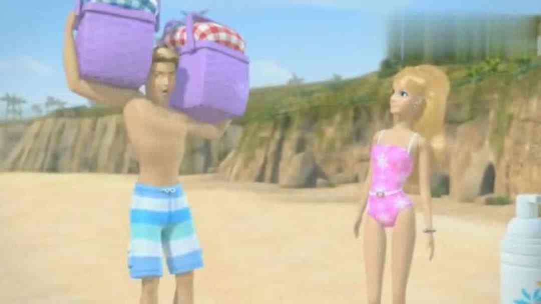 芭比之梦想豪宅:芭比的冰雪泳装,真是太漂亮了,大家都好喜欢