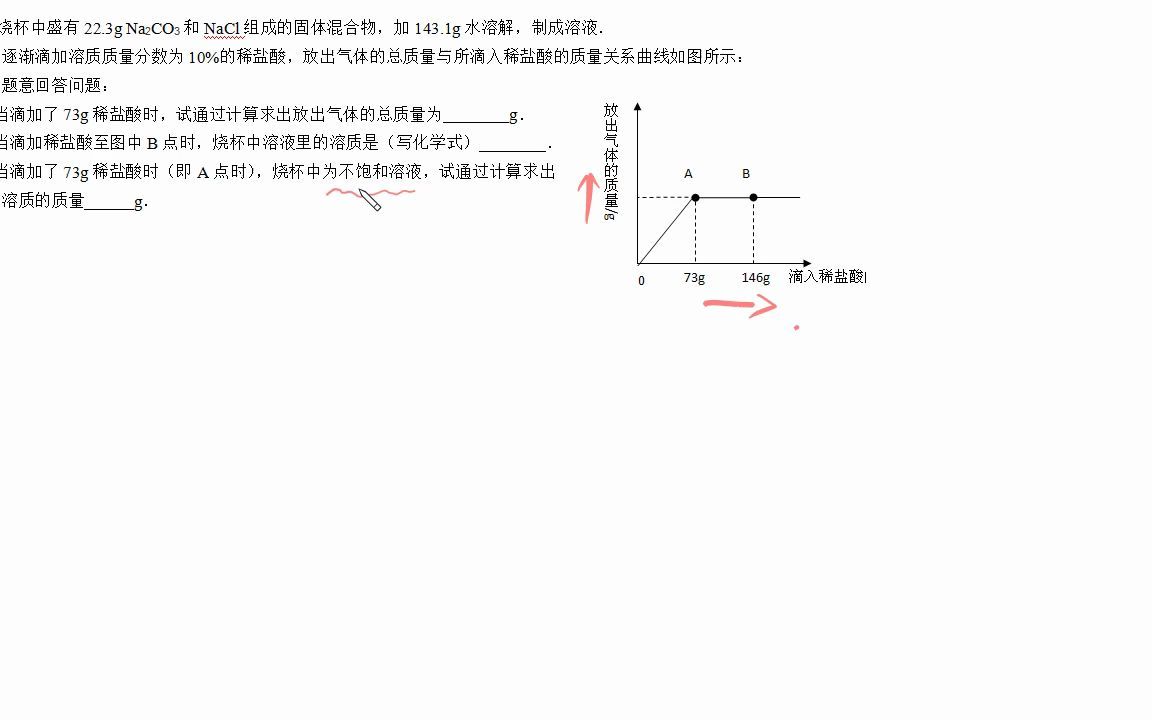 中考化学计算 读懂图像计算生成物的总质量