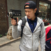 晴天柱骑车人 