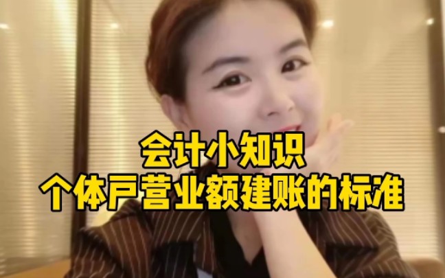 会计小知识 个体户营业额建账的标准