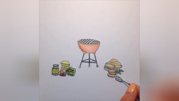 趣味美食,如何制作动画里的汉堡包,新奇好玩的视觉体验
