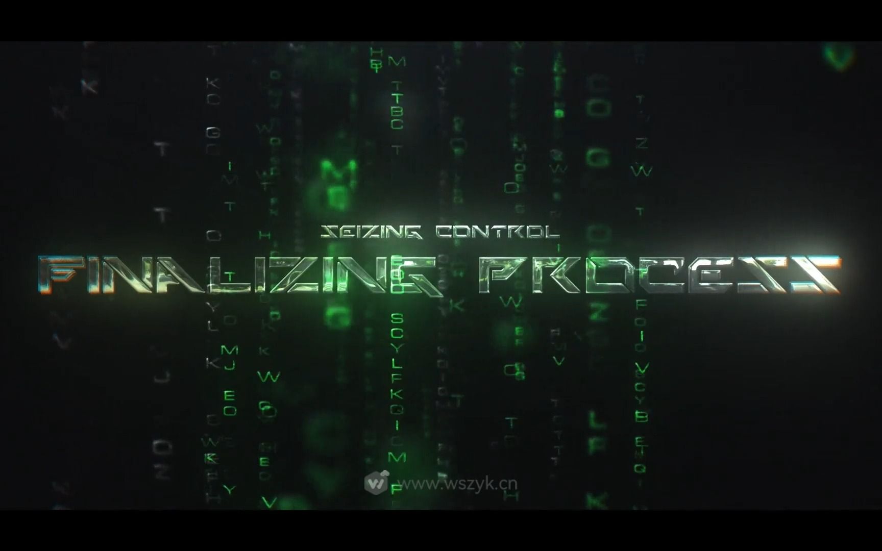 AE模板-黑客帝国科幻电影代码故障风格文字标题开场片头(1046)