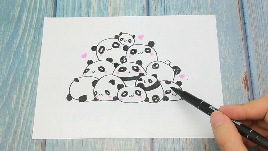 给一堆石头手绘动物简单画,画法简单有趣,小朋友很喜欢