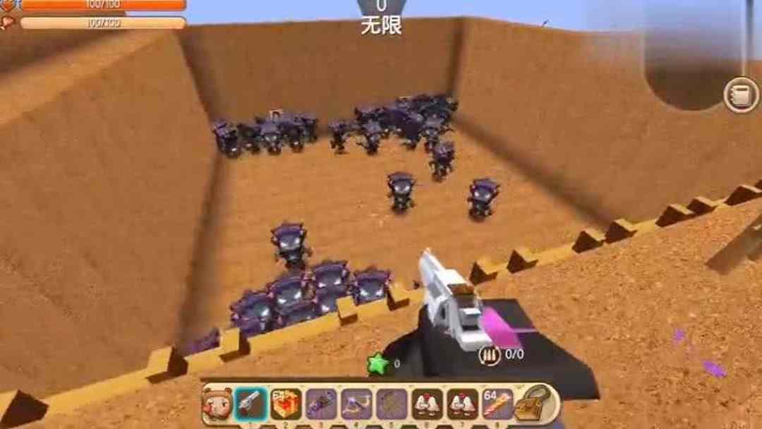 迷你世界:使用火箭筒大战100个恶魔暗星,可别怪我以少欺多!