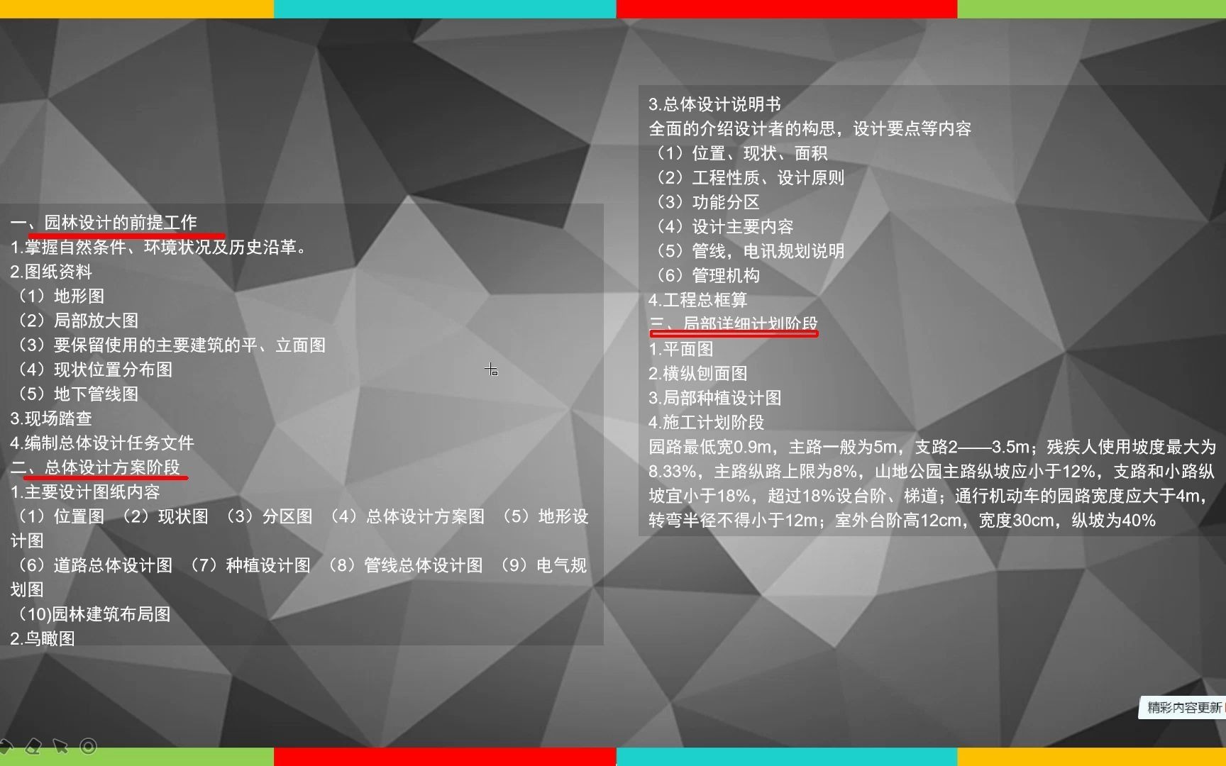 园人社《园林设计》第四讲 园林设计的程序