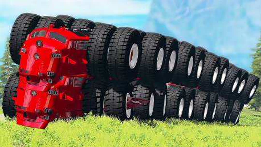 牛人3D动画模拟,大货车在路上为什么这么恐怖!真实!