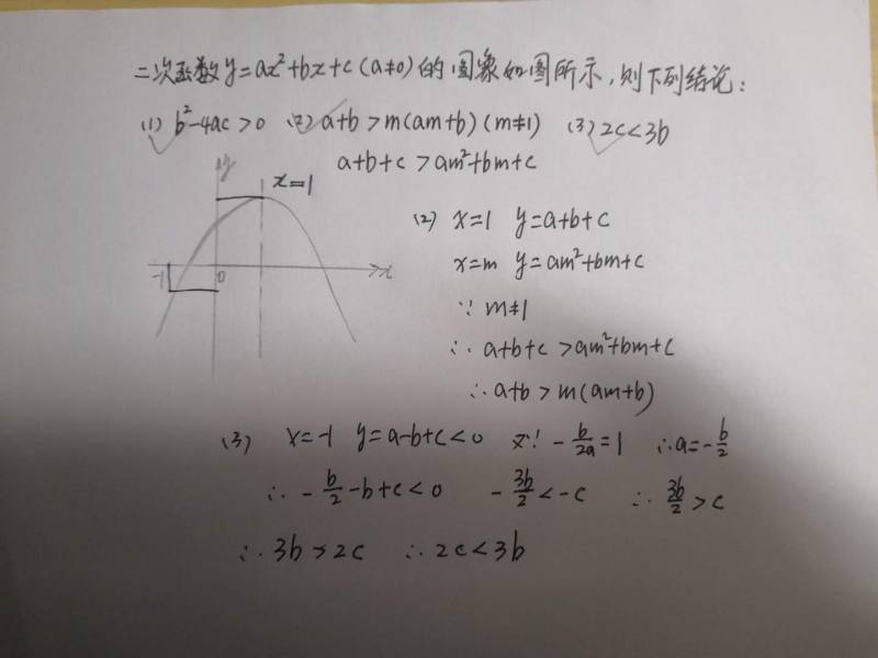 60道经典题铸牢中考数学基础:二次函数与系数—第二讲