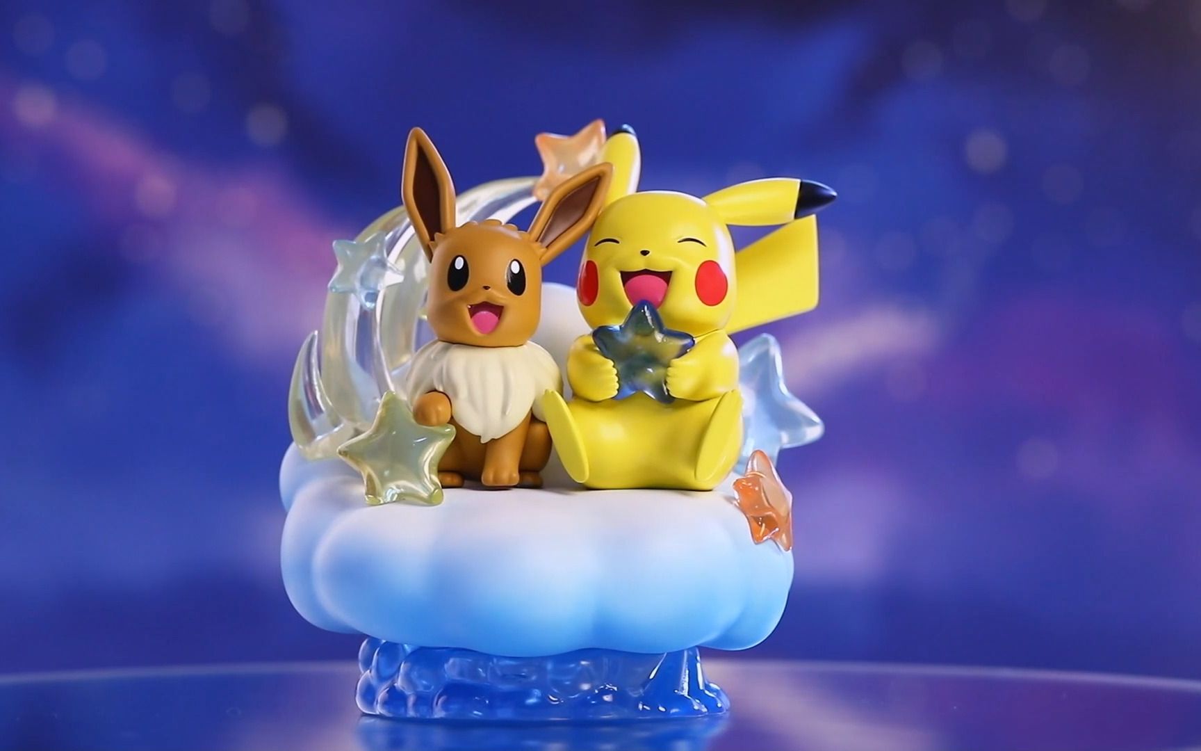 宝可梦手办伙伴系列!伊布与皮卡丘