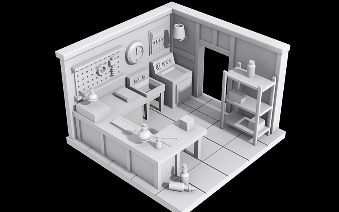 【3DMAX零基础】3D卡通风格小场景模型建模详细教学讲解!