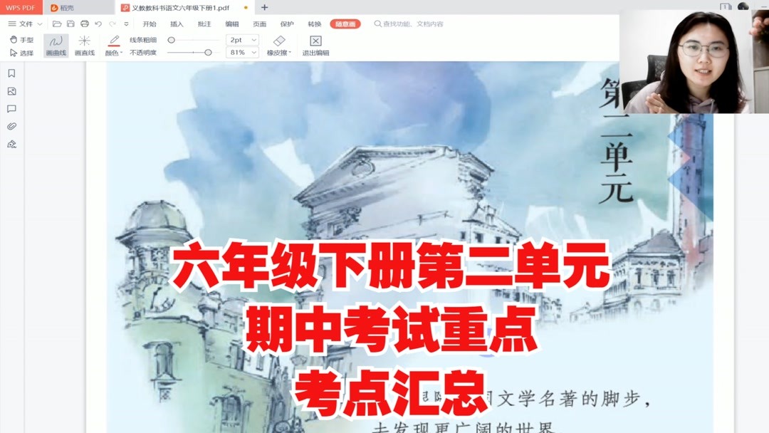 六年级下册第二单元期中考试重点考点汇总