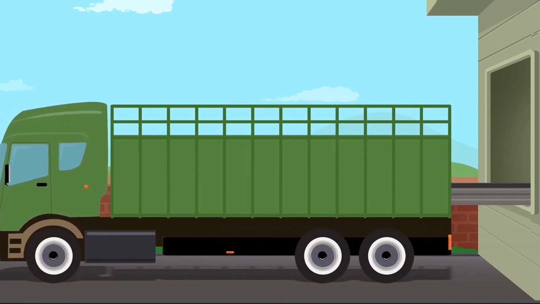 汽车动画小世界 第41集 大型货物运输车