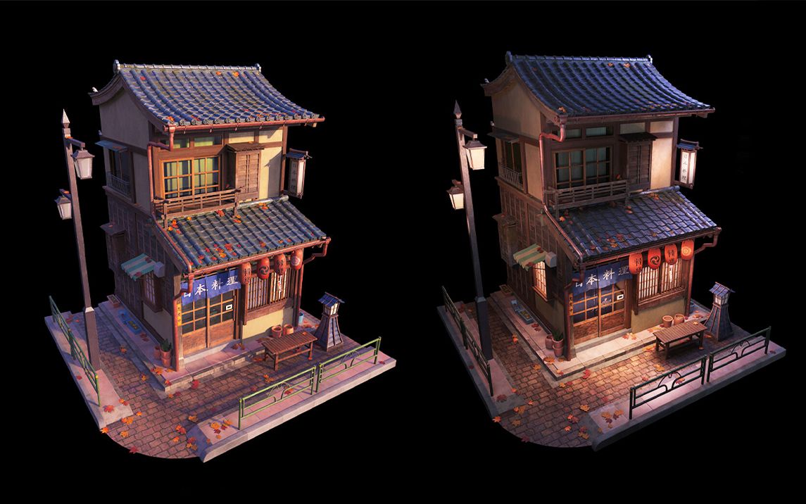 【3Dmax场景建模】从拉box开始教你搭建房子-日料店模型制作,贴图+...