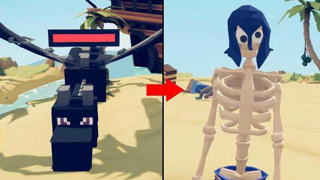 全面战争模拟器:MC末影龙变成小骷髅了?