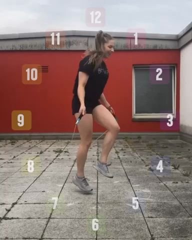 跳绳步伐教程-像钟表指针一样旋转让脂肪燃烧吧!