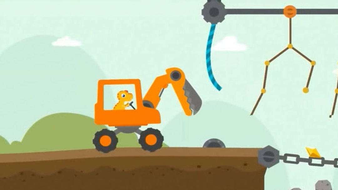 恐龙动画片 恐龙世界 恐龙乐园之小恐龙开工程车52