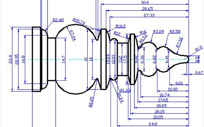 数控车床模拟编程——三潭石塔