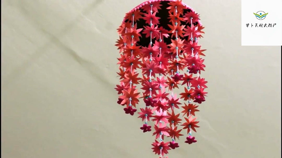 DIY风铃,漂亮的纸风铃,超简单的做法!