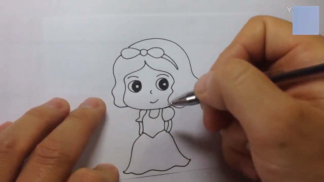 儿童简笔画之人物篇,白雪公主的简单画法