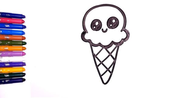 简笔画雪糕、冰棒、冰淇淋|教你如何画冰淇淋|儿童绘画教程