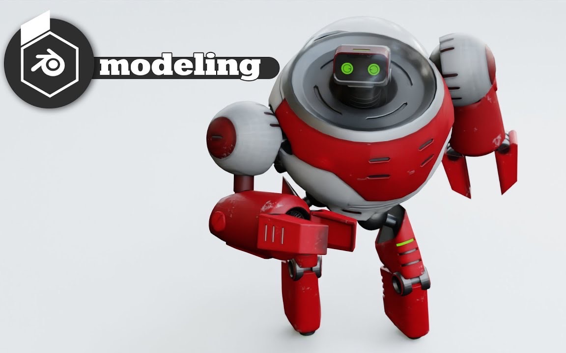 Blender3.0趣味机器人建模教程+免费模型下载