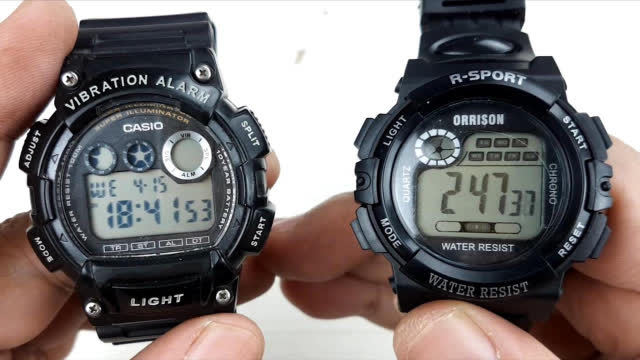 拆开对比299的卡西欧和9.9包邮的电子表