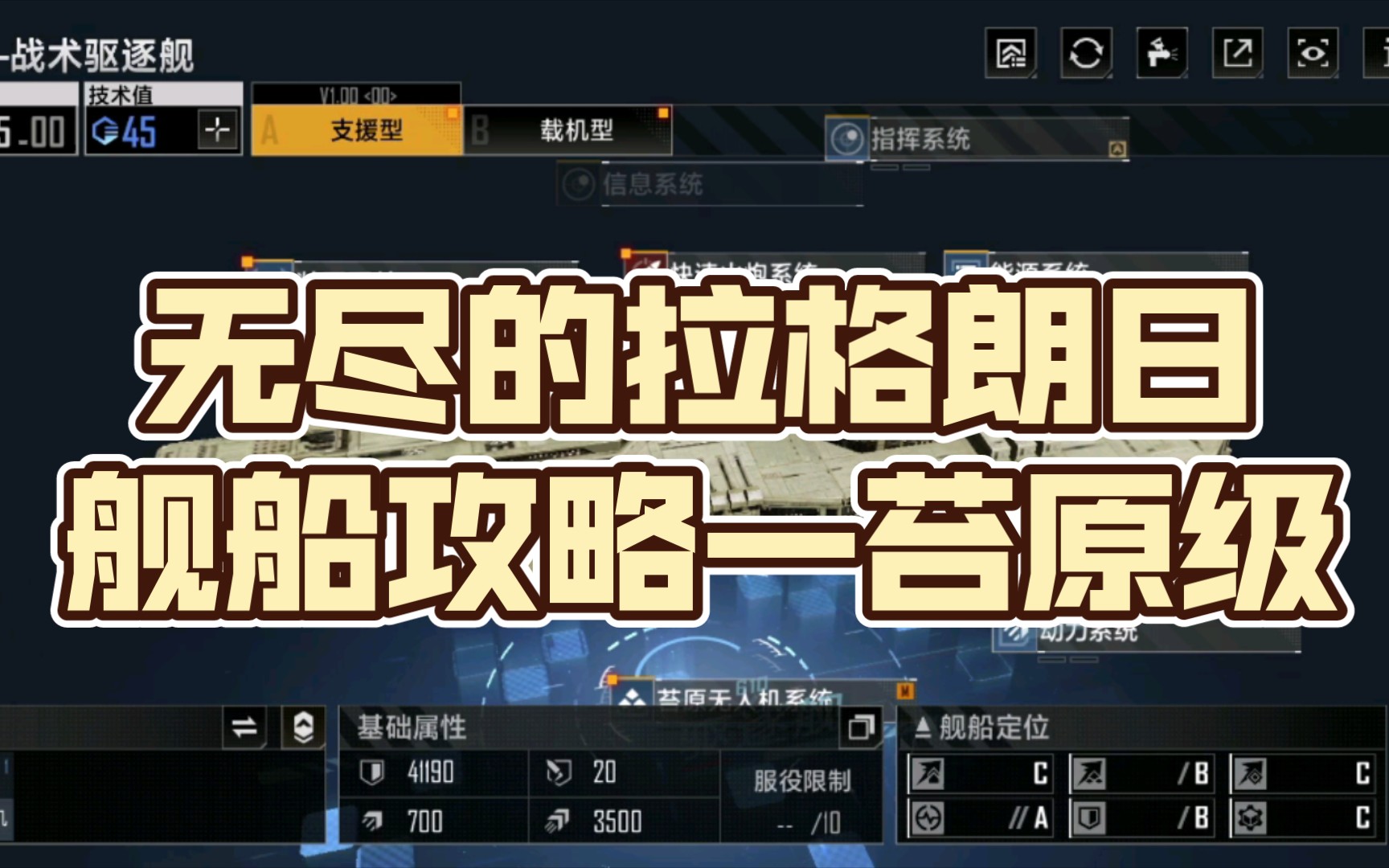 无尽的拉格朗日舰船攻略—苔原级