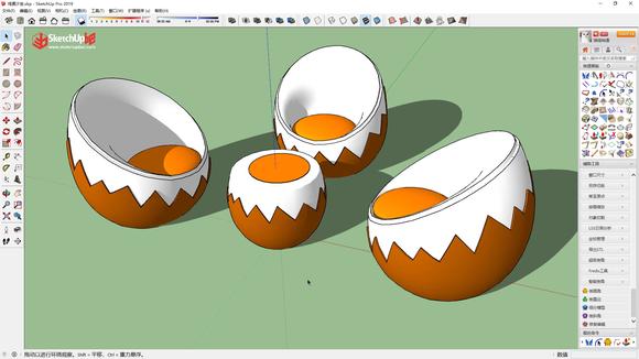 SketchUp鸡蛋沙发建模思路#sketchup教程 #sketchup