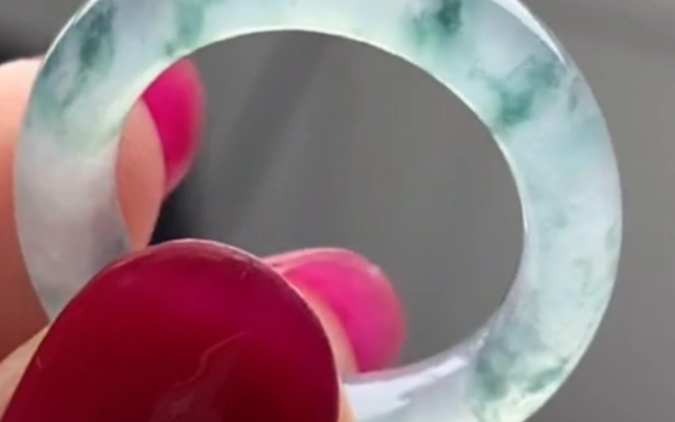 创意灵感,冰飘蓝花翡翠戒指制作全过程