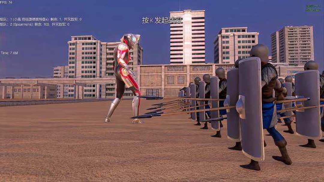 史诗战争模拟器:终极捷德奥特曼VS一百名持矛士兵,谁会获胜呢?