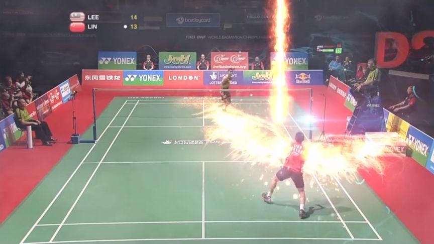 斗气化翼的羽毛球,林丹VS李宗伟特效大战第二弹