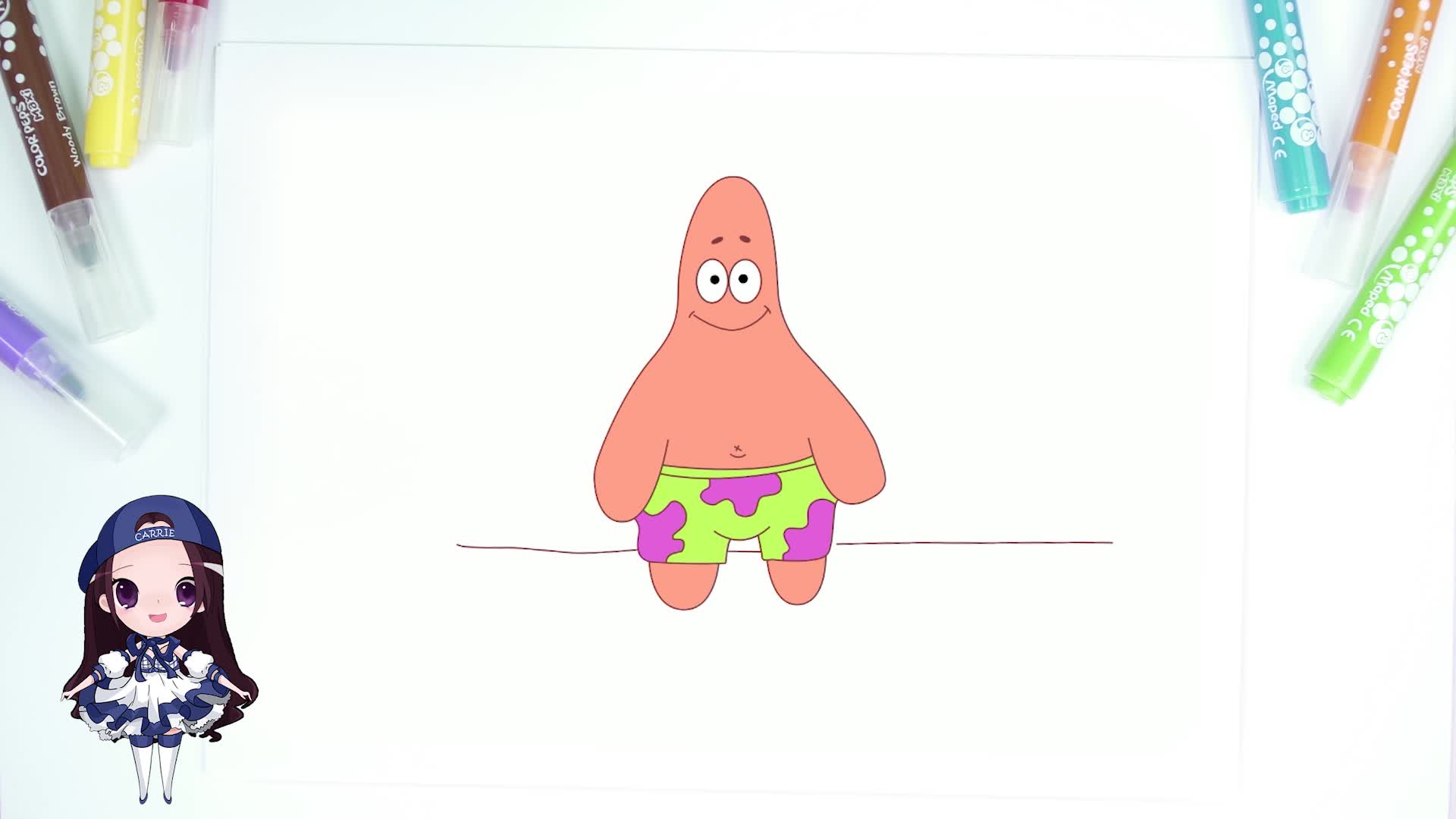 凯丽姐姐姐简笔画:卡通人物系列 派大星