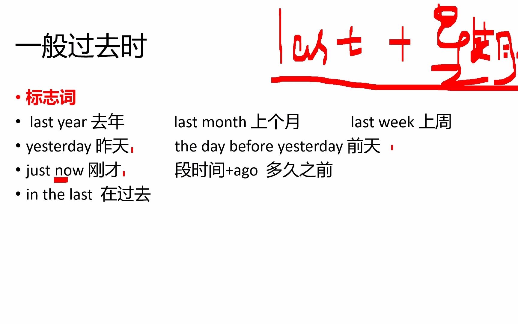 初中英语语法-一般过去时